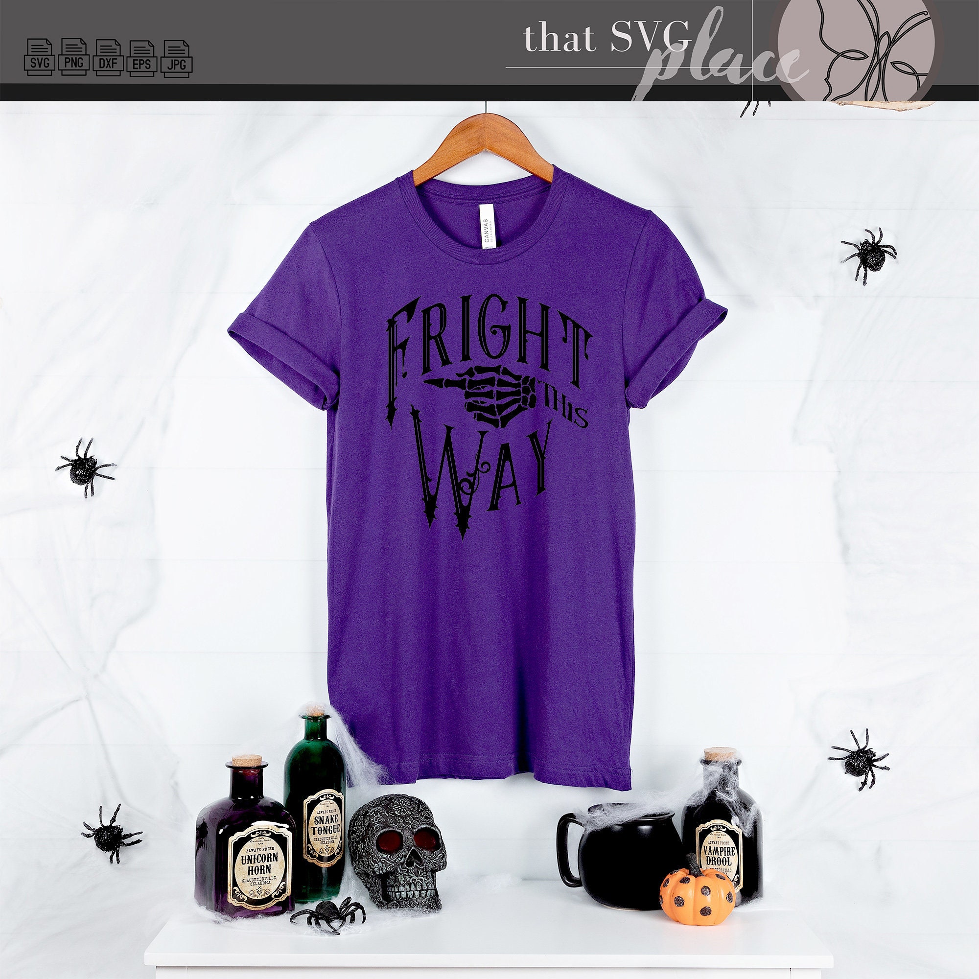 Spooky SVG Fright This Way SVG Halloween Clipart PNG Cricut - Etsy