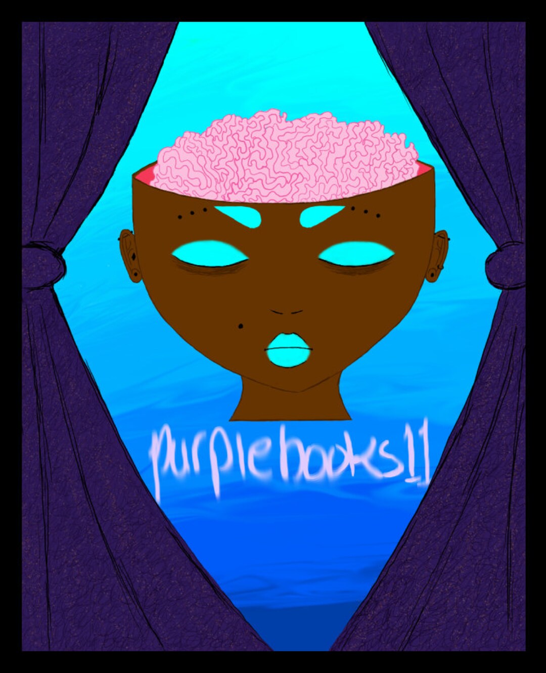 Bizarre Black Girl Light Gore Art Sticker - Etsy France