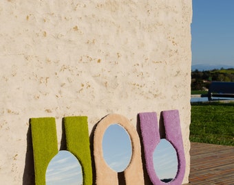 Punch Needle Mirror, Tufting Mirror Frame, Flower Mirror, Pinterest ...