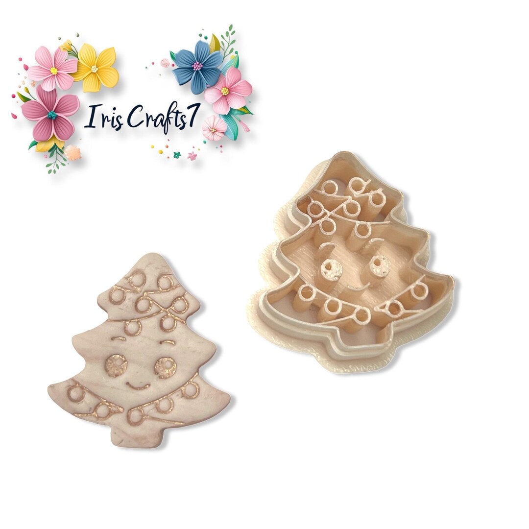 Kawaii Christmas Tree Polymer Clay Cutter for Handmade Earrings Making ...