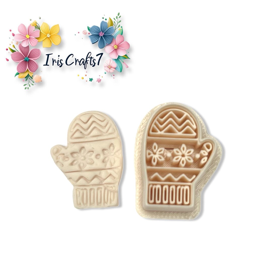 Geometric Winter Mittens Polymer Clay Cutter for Christmas Earring ...
