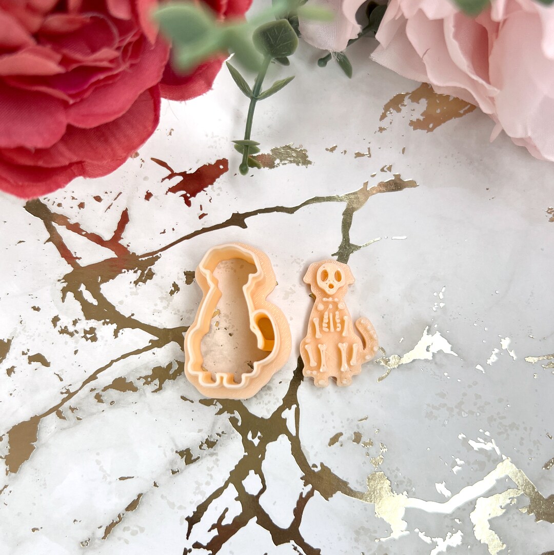 Clay Cutters Dog Skeleton| Polymer Clay Cutters| Halloween Earrings ...