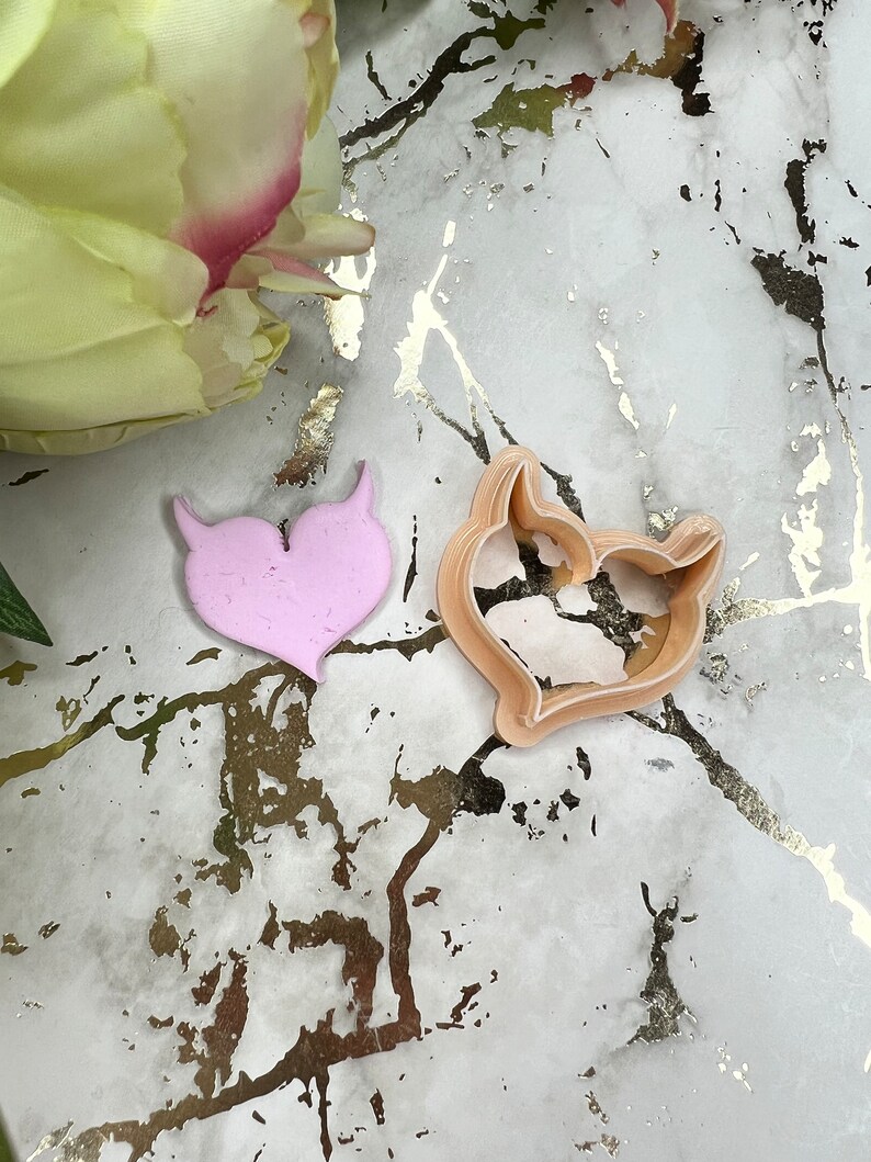 Devil Heart Polymer Clay Cutter Valentine Earrings Jewelry Tool - Etsy UK