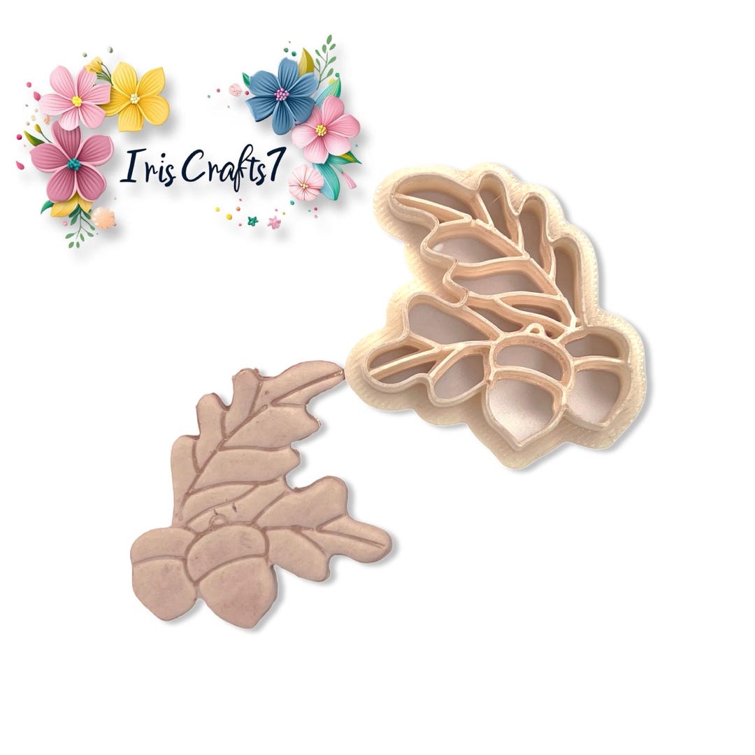 Autumn Acorn & Leaf Polymer Clay Cutters for Fall Earring and Jewelry ...