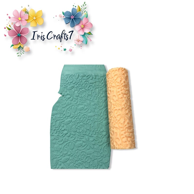 Floral No 21 Polymer Clay Texture Roller for Earrings Jewelry Tool ...