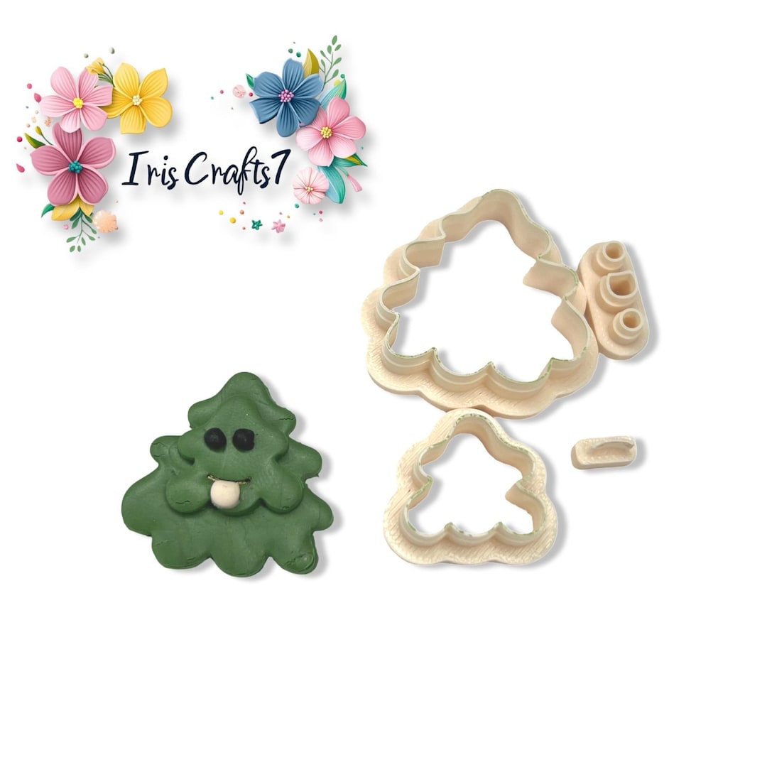 Melted Christmas Tree Polymer Clay Cutter Set for Handmade Earring ...