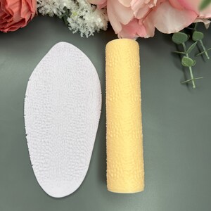 Leather Texture Roller 2_ Polymer Clay Tools_ Hand Roller_ Handmade ...