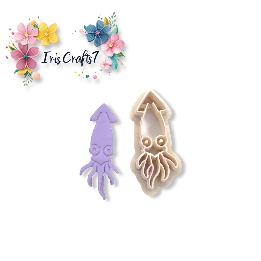Squid Polymer Clay Cutter: Handmade Earring Jewelry Tool - Etsy