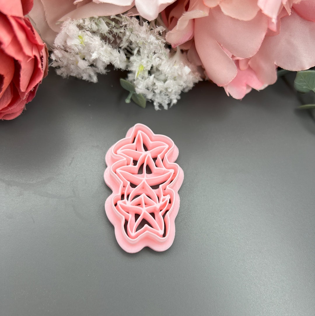 Triple Starfish Polymer Clay Cutter | Sea Earring Shape | Craft Tool - Etsy