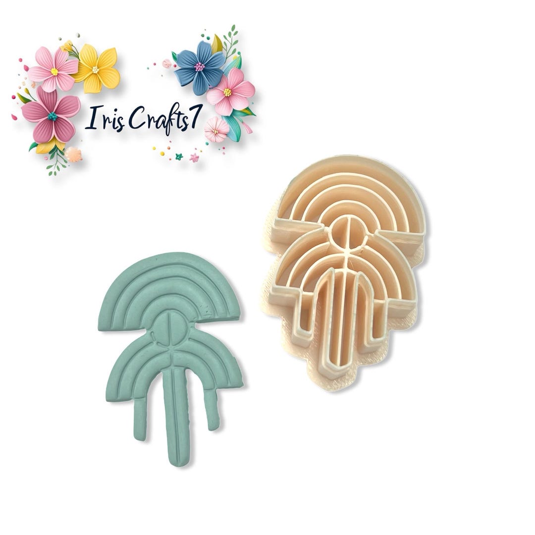 Boho Rainbow Drop Polymer Clay Cutter | Geometric Earring Shape Tool - Etsy