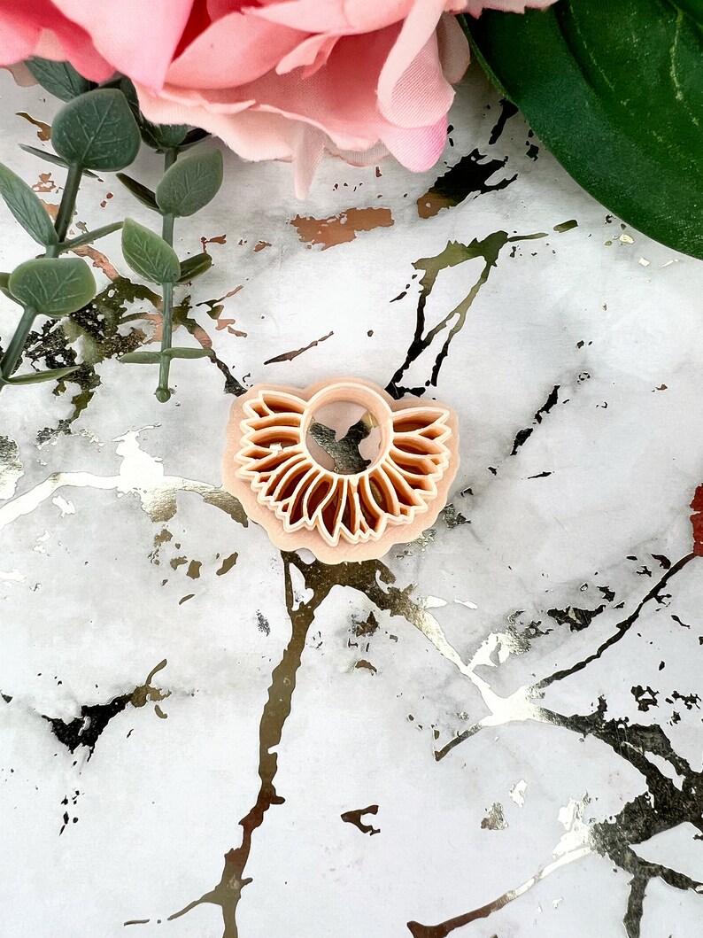 Half Sunflower 2 Polymer Clay Cutter Floral Earrings Tool - Etsy
