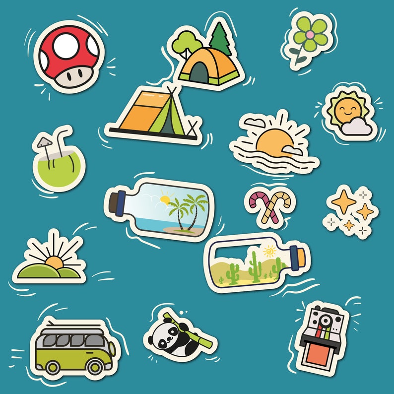 Sticker SVG Bundle Sticker SVG Printable Image Files Cricut - Etsy