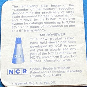 Miniature Microform Calendar of the Century - Etsy