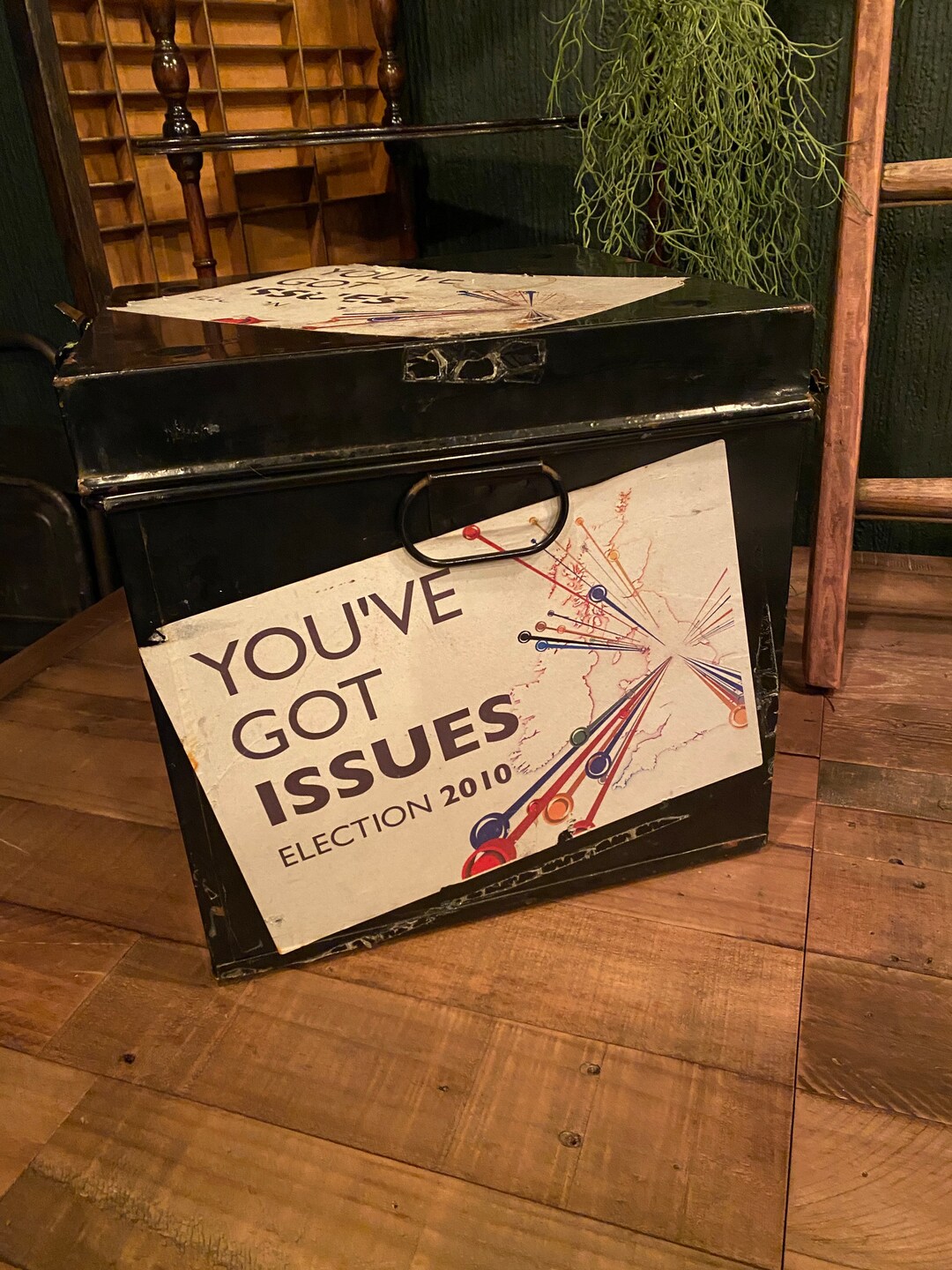 Medium, Vintage, Galvanized, Ballot Box, Election Ballot Box ...