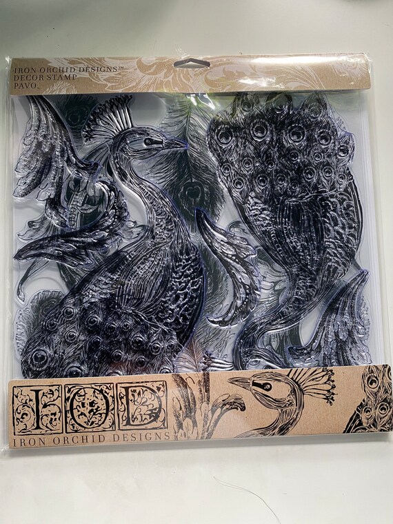 Iron Orchid Designs Pavo Decor Stamp Pavo Double Stamp IOD - Etsy