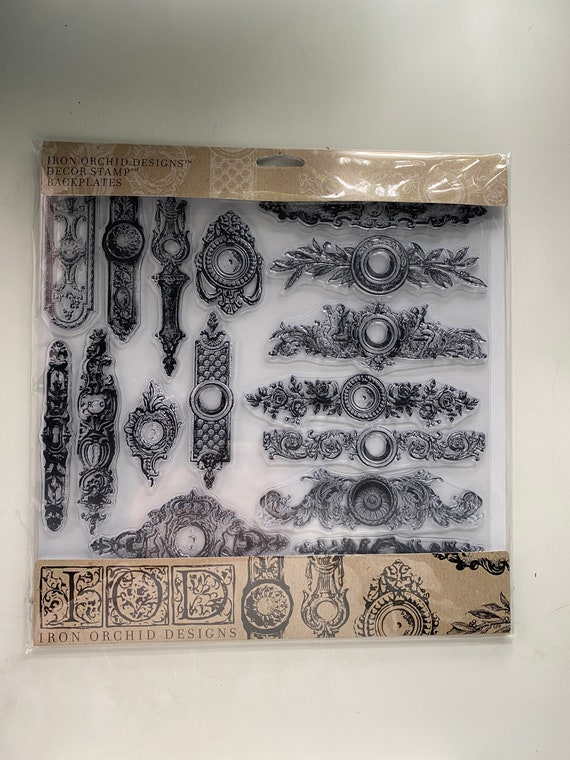 Iron Orchid Designs Backplate Decor Stamp IOD Stamp Craft - Etsy