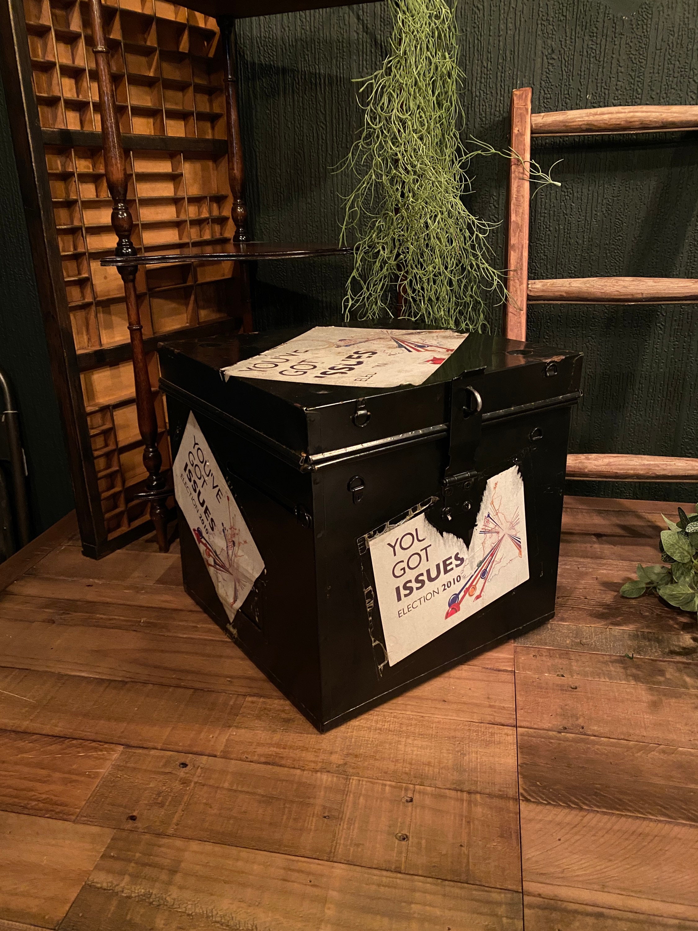 Medium, Vintage, Galvanized, Ballot Box, Election Ballot Box ...