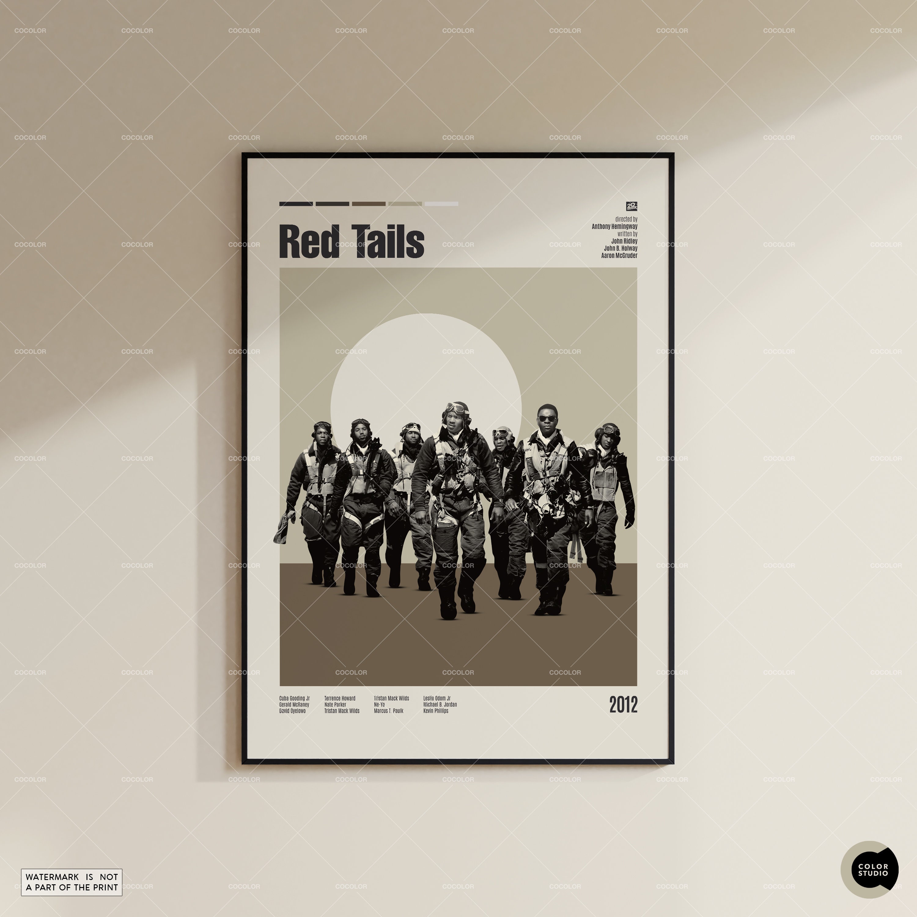 Red Tails, Retro Movie Poster, Midcentury Modern, Retro Tv Show Poster ...