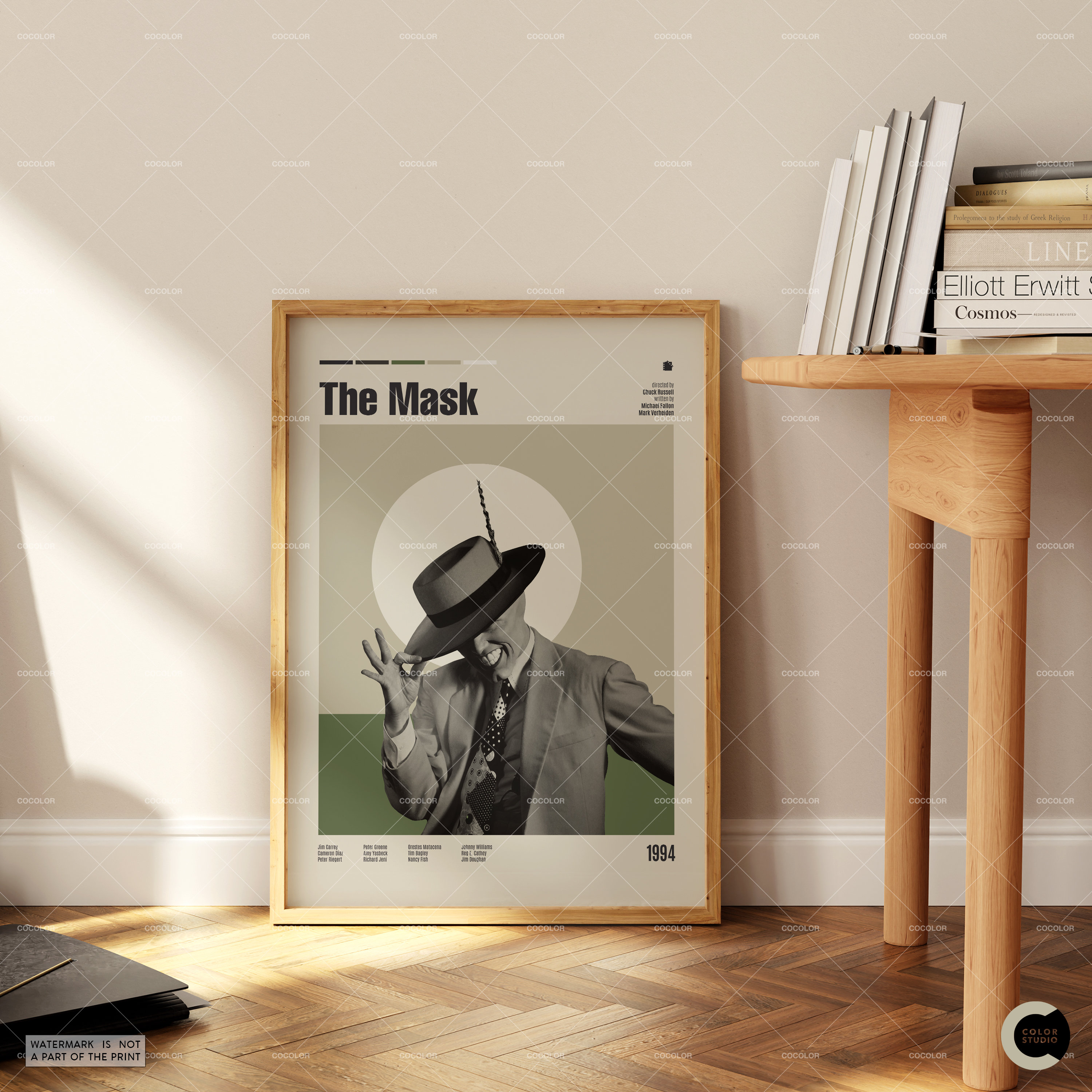 The Mask, Jim Carrey, Retro Movie Poster, Midcentury Modern, Retro Tv ...