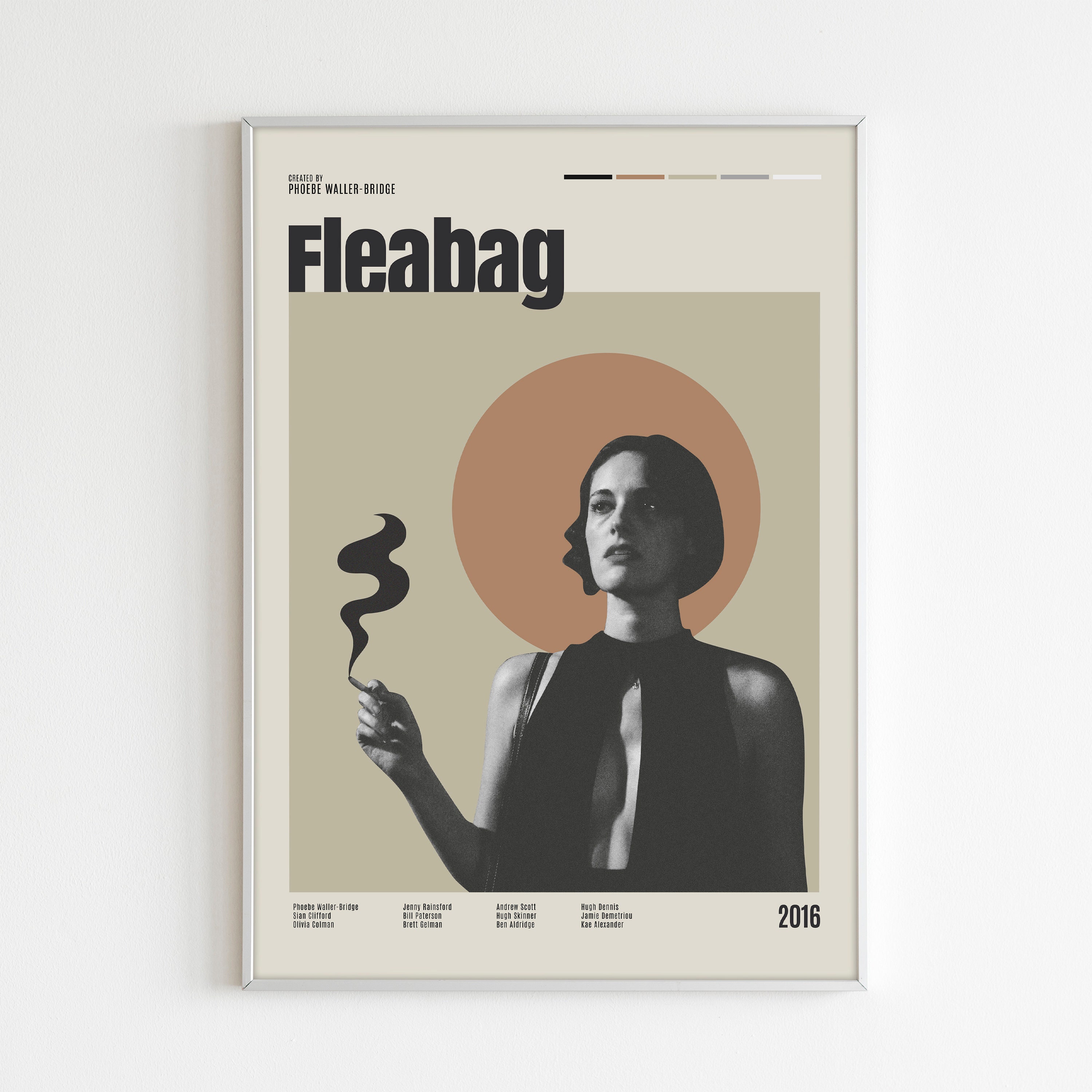 Fleabag, Phoebe Waller Bridge, Retro Modern, Vintage Inspired Poster ...