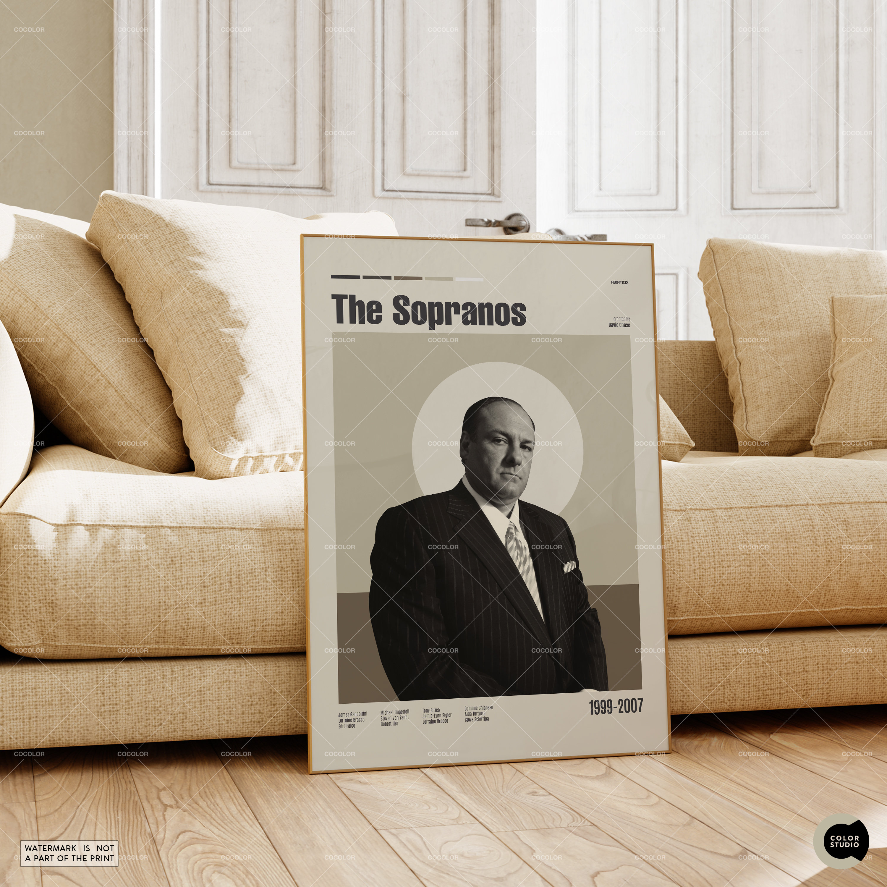 The Sopranos, Tony Soprano, Retro Modern, Vintage Inspired Poster, Mid ...