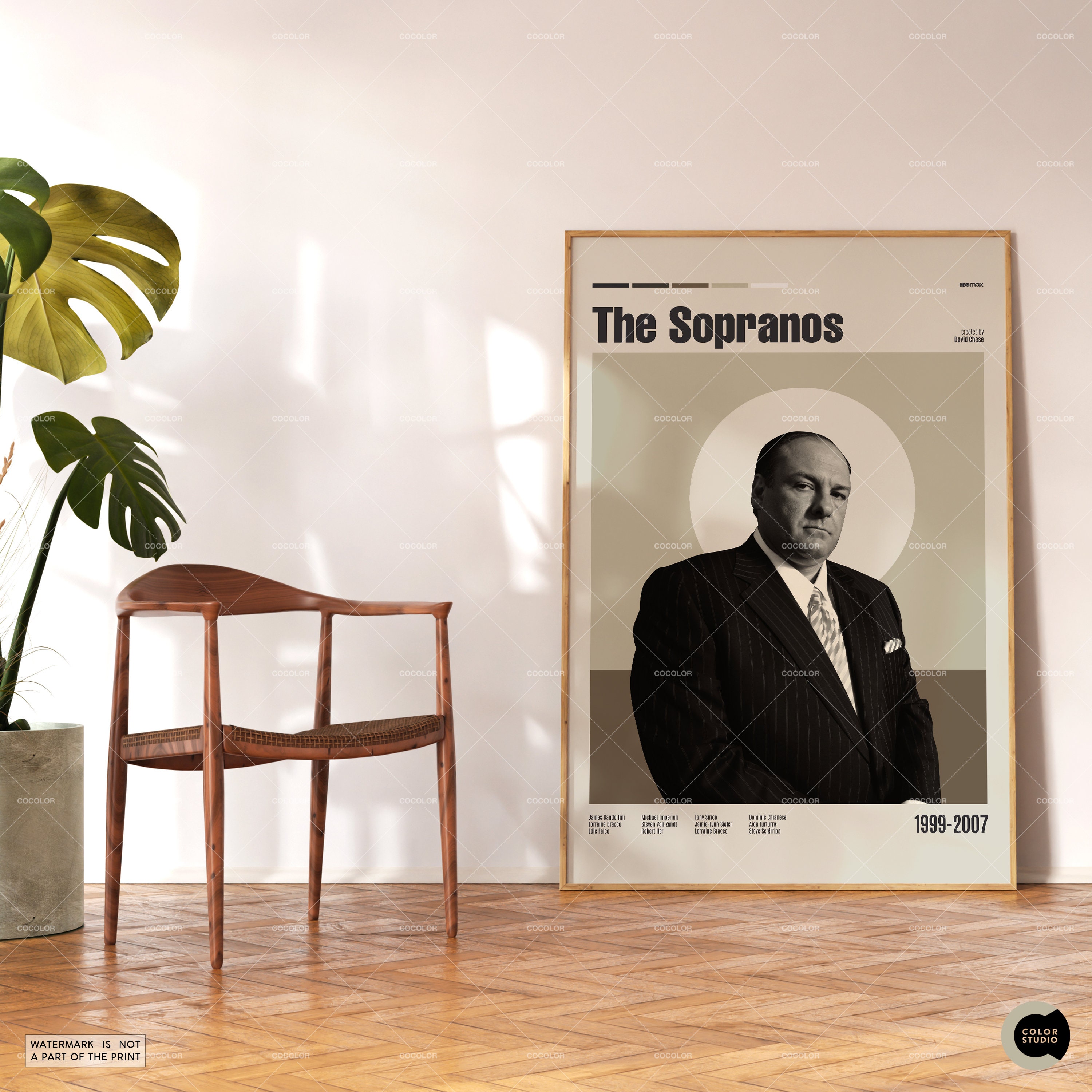 The Sopranos, Tony Soprano, Retro Modern, Vintage Inspired Poster, Mid ...