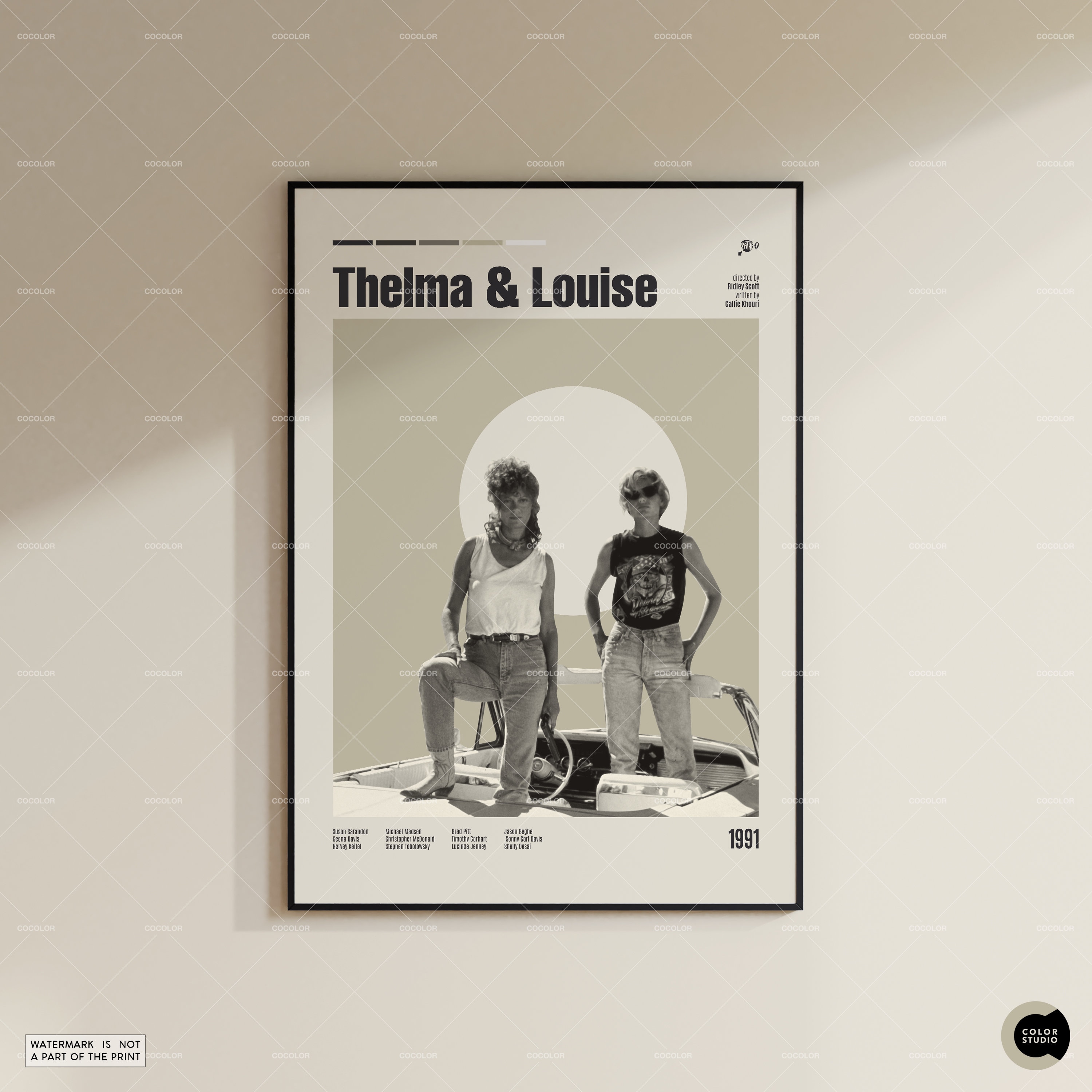 Thelma & Louise, Ridley Scott, Midcentury Movie Poster, Vintage ...