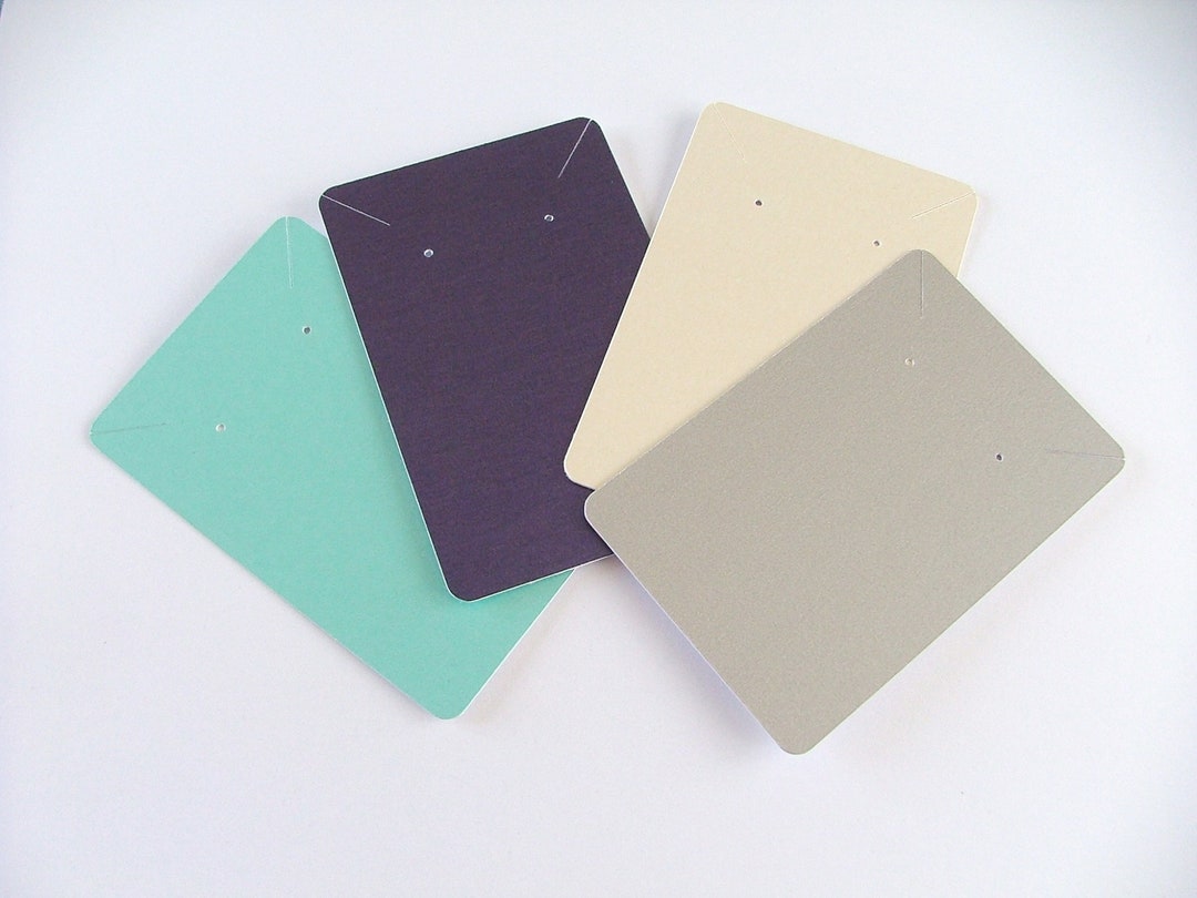 Jewellery Display Cards 9 X 6 Cm (4 Colours Available) in Pearlised ...