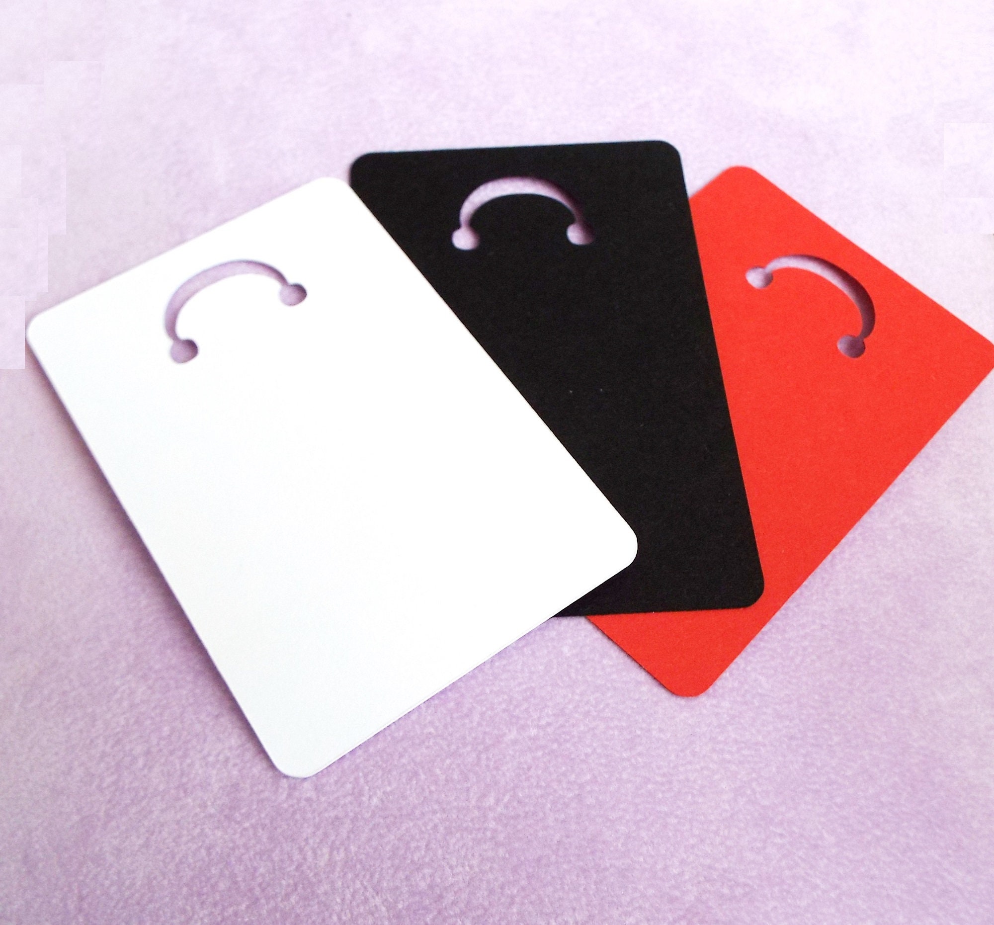 Keychain Display Cards 9 X 6 Cm (19 Colours Available) Keyring Display ...