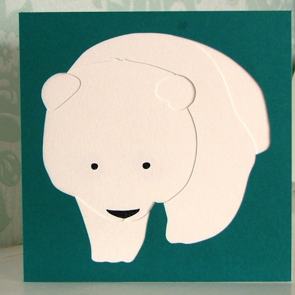 Polar Bear Card - Etsy