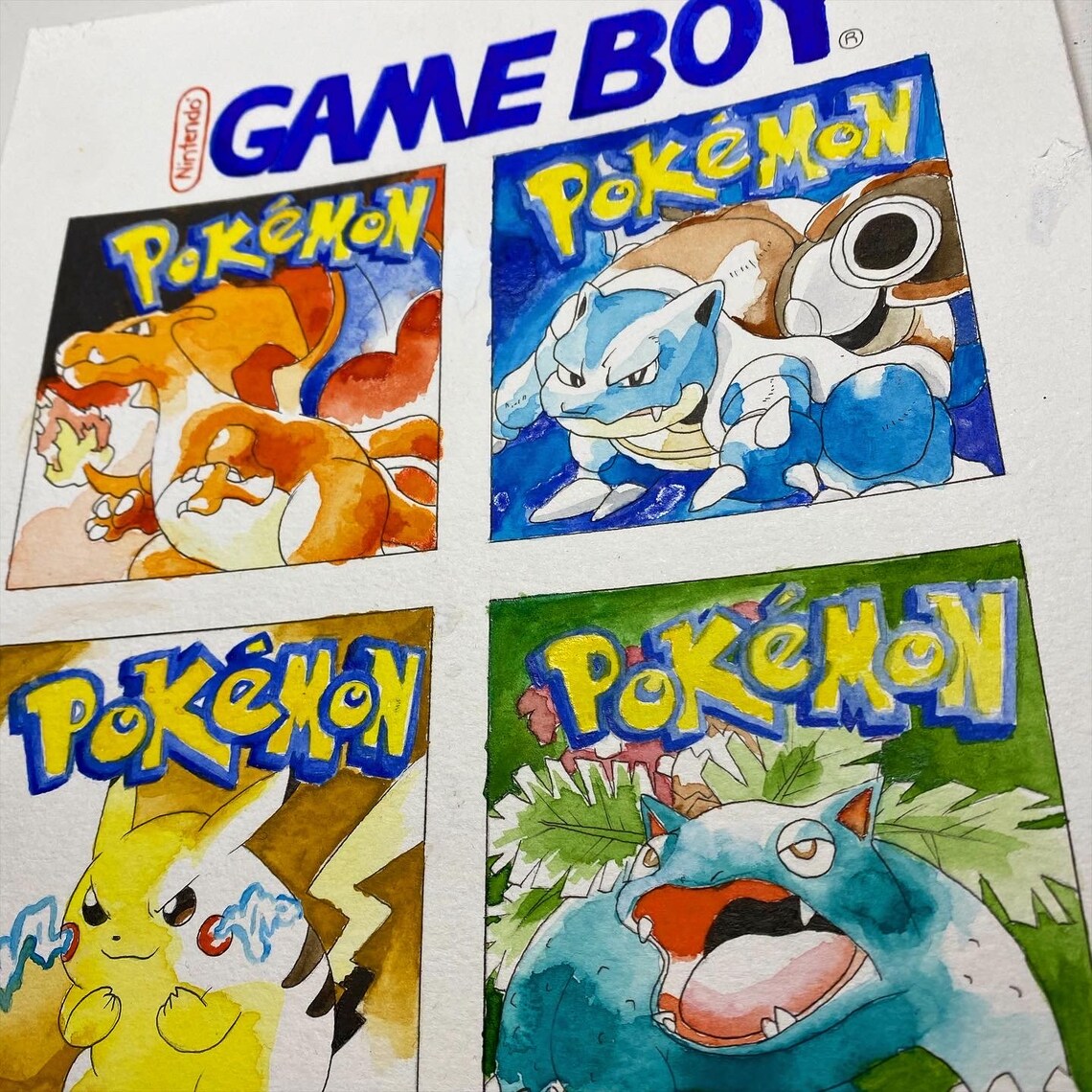 Ilustración Portadas Gameboy Pokémon Ann Paintings - Etsy España