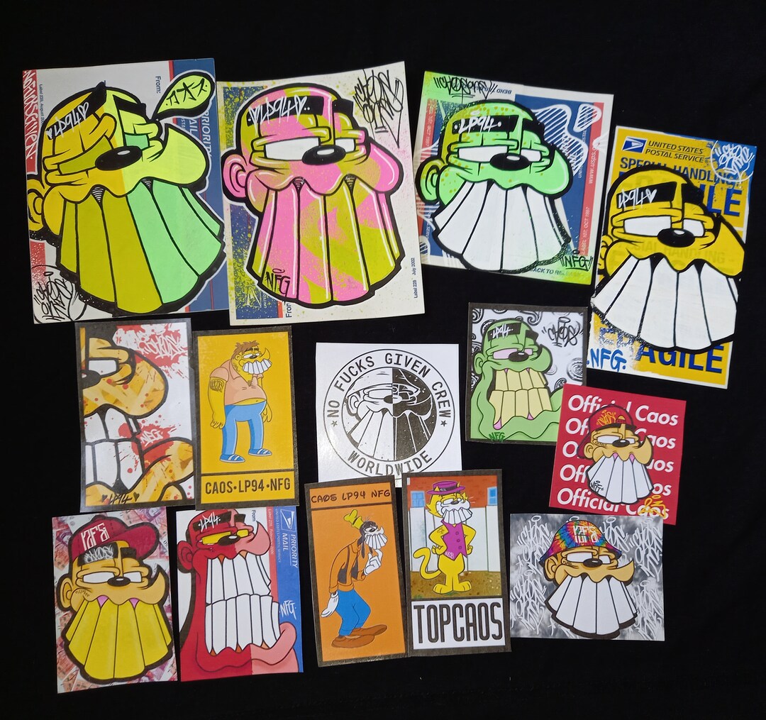 Graffiti Sticker Pack usps Hand Drawn and Printed Stickers - Etsy