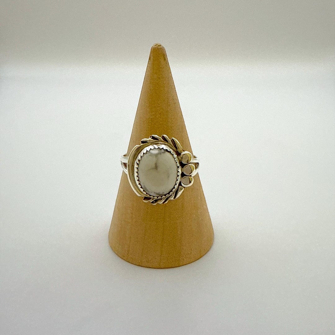 Howlite Ring Size 8.5/native American/navajo/handmade/sterling Silver ...