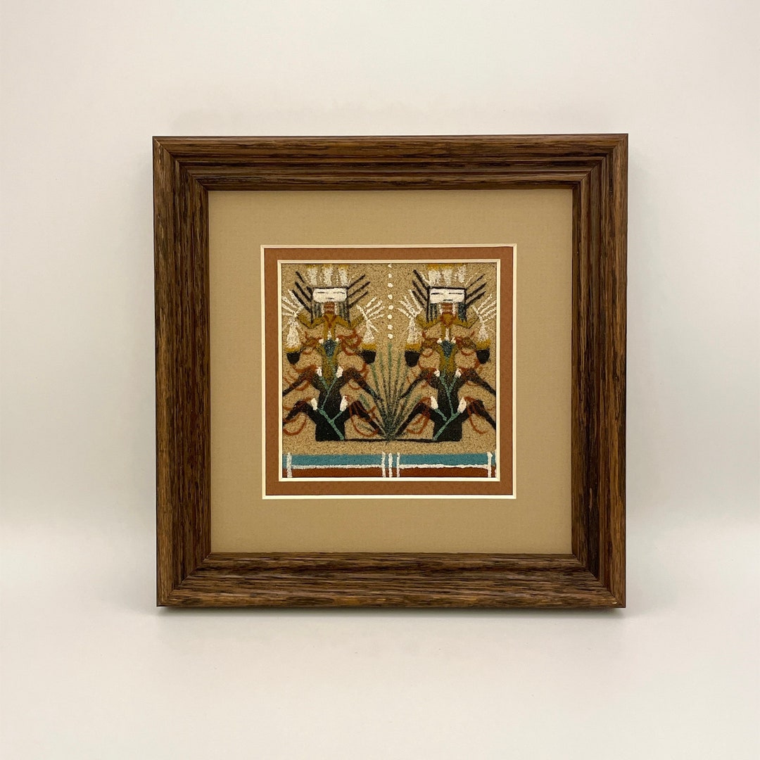 Navajo Sand Painting by Norman Simms 7" X 7"/native American/navajo ...