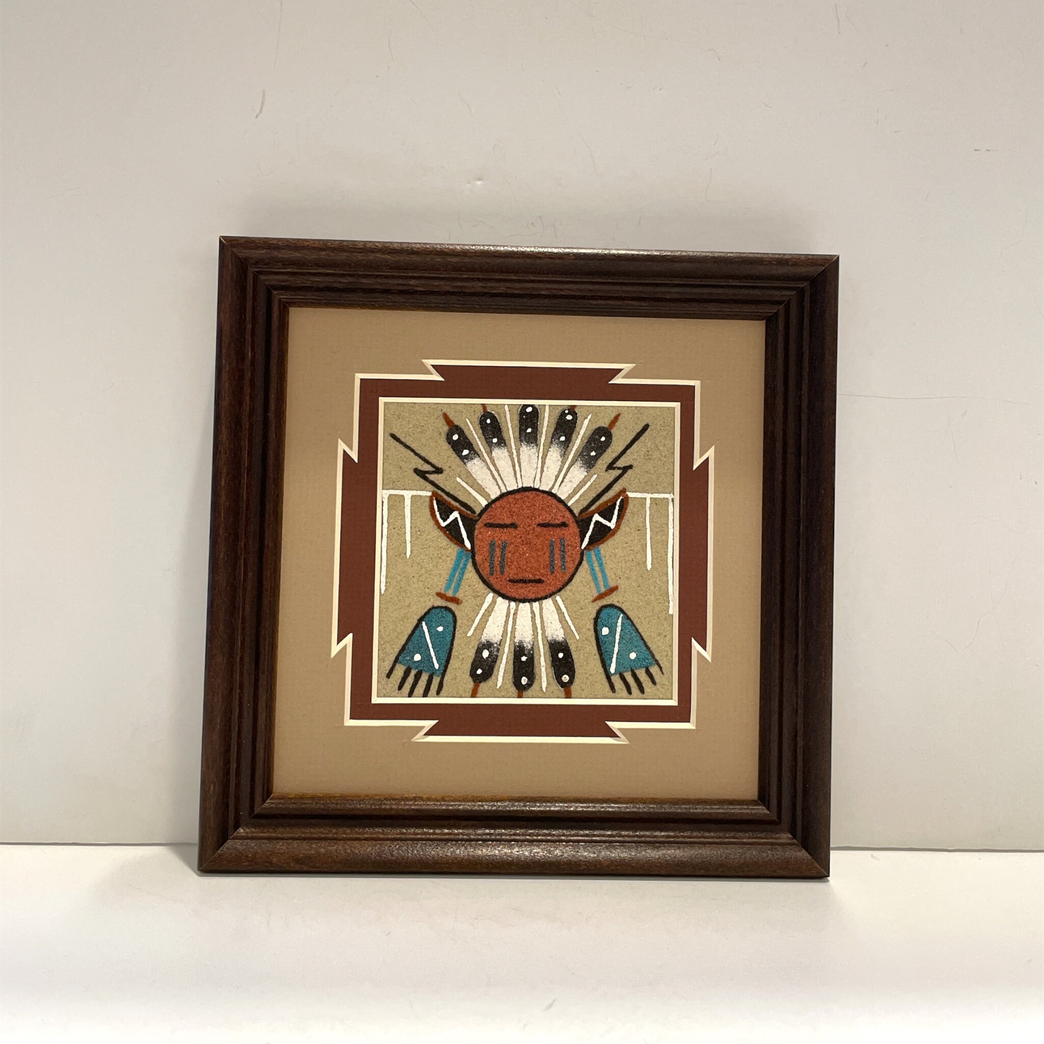 Navajo Sand Painting by Glen Nez 7 X 7 Si/authentic/native American ...