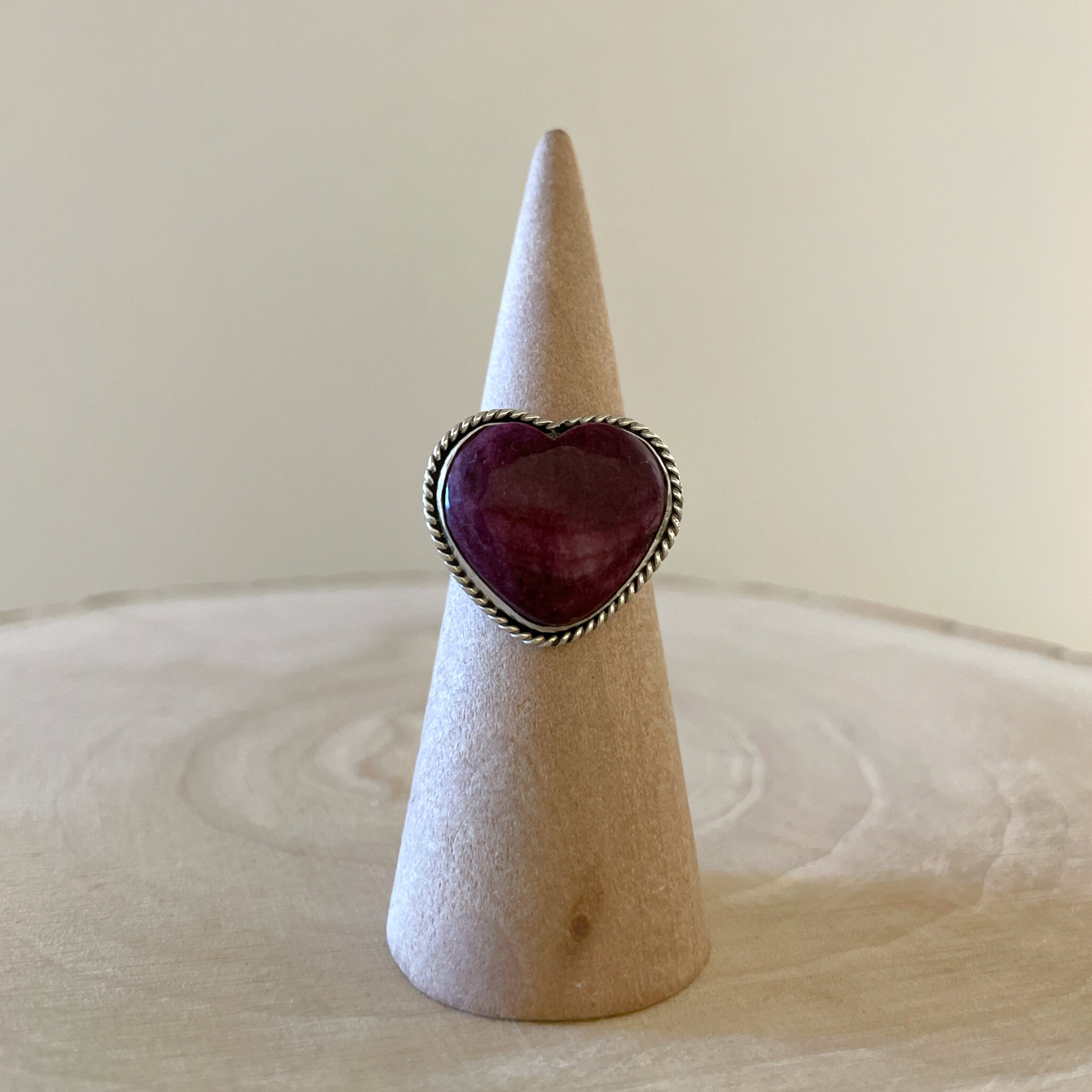 Purple Spiny Heart Adjustable Ring by Pauline Nelson B/authentic/native ...