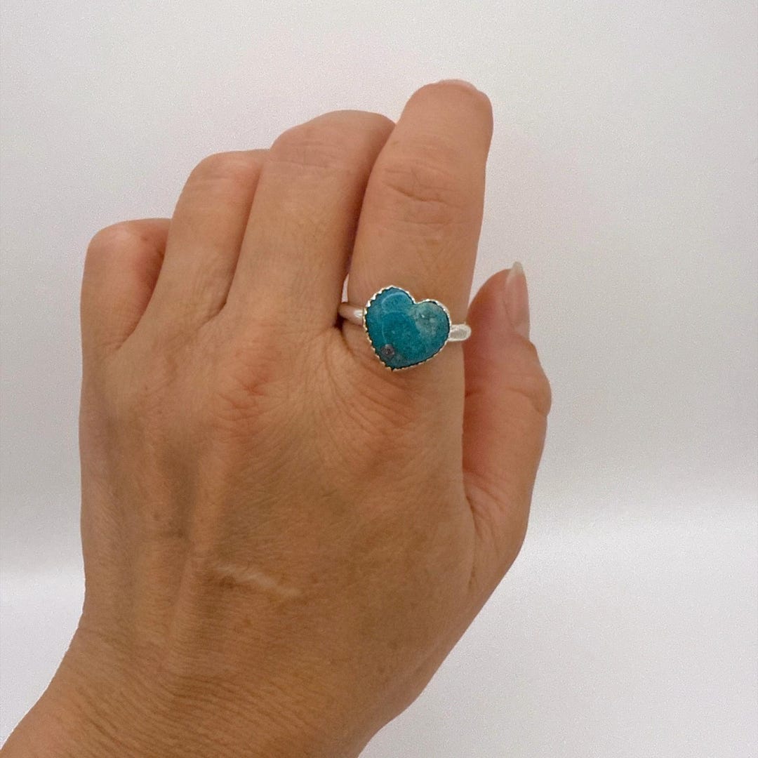 Turquoise Heart Ring Size 9/authentic/native American/navajo/handmade ...