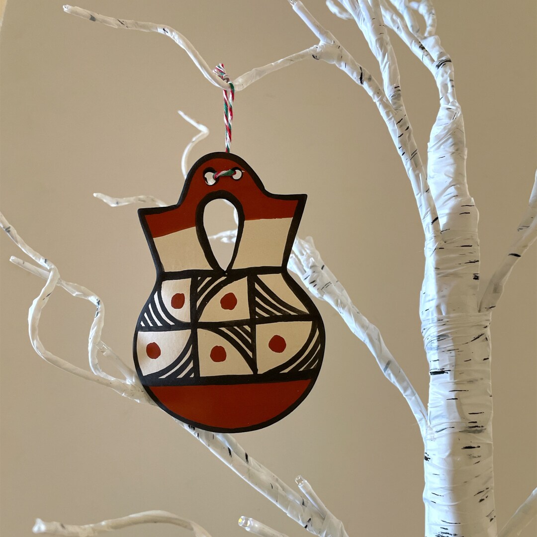 Native American Acoma Ornament C/handcrafted/handpainted/pottery ...
