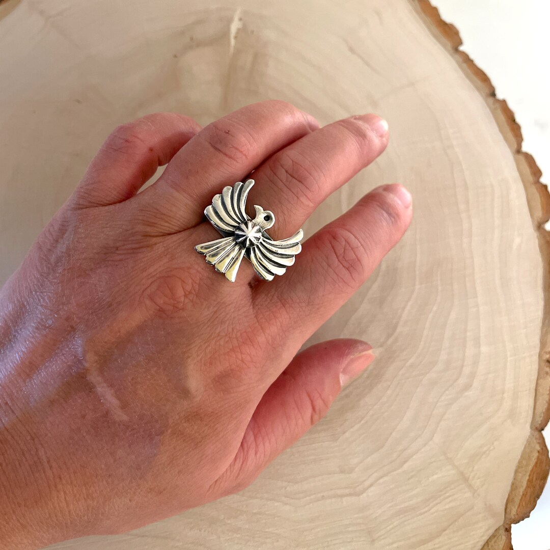 Thunderbird Ring by Delayne Reeves B Size 6.5/native American/navajo ...