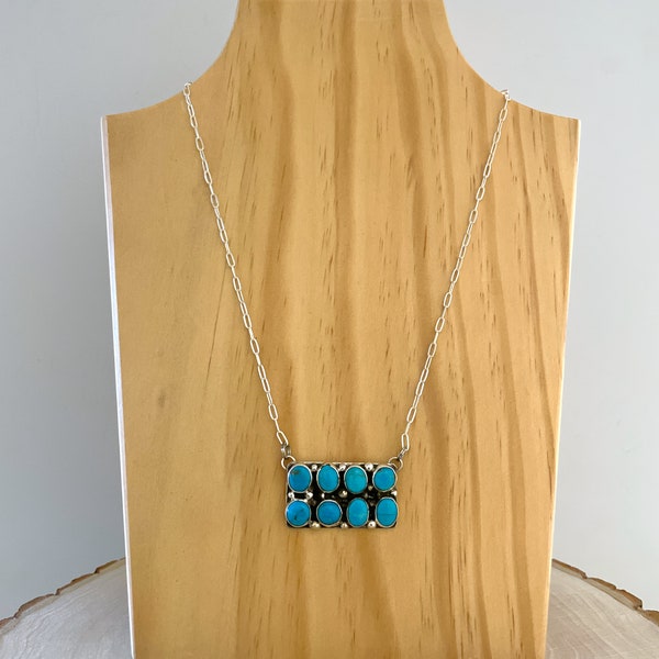 Native Turquoise Bar Necklace - Etsy