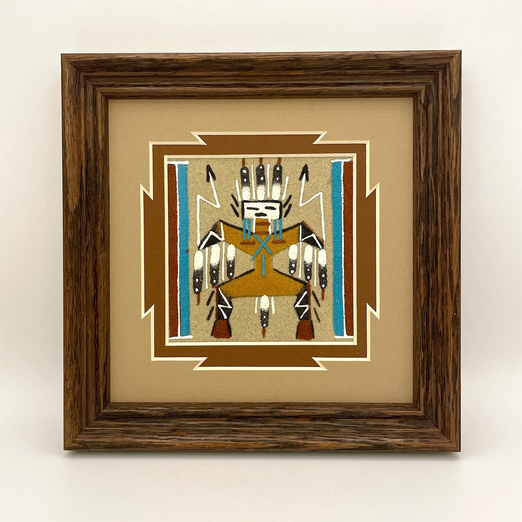 Navajo Sand Painting by Glen Nez 7 X 7/native American/navajo/handmade ...