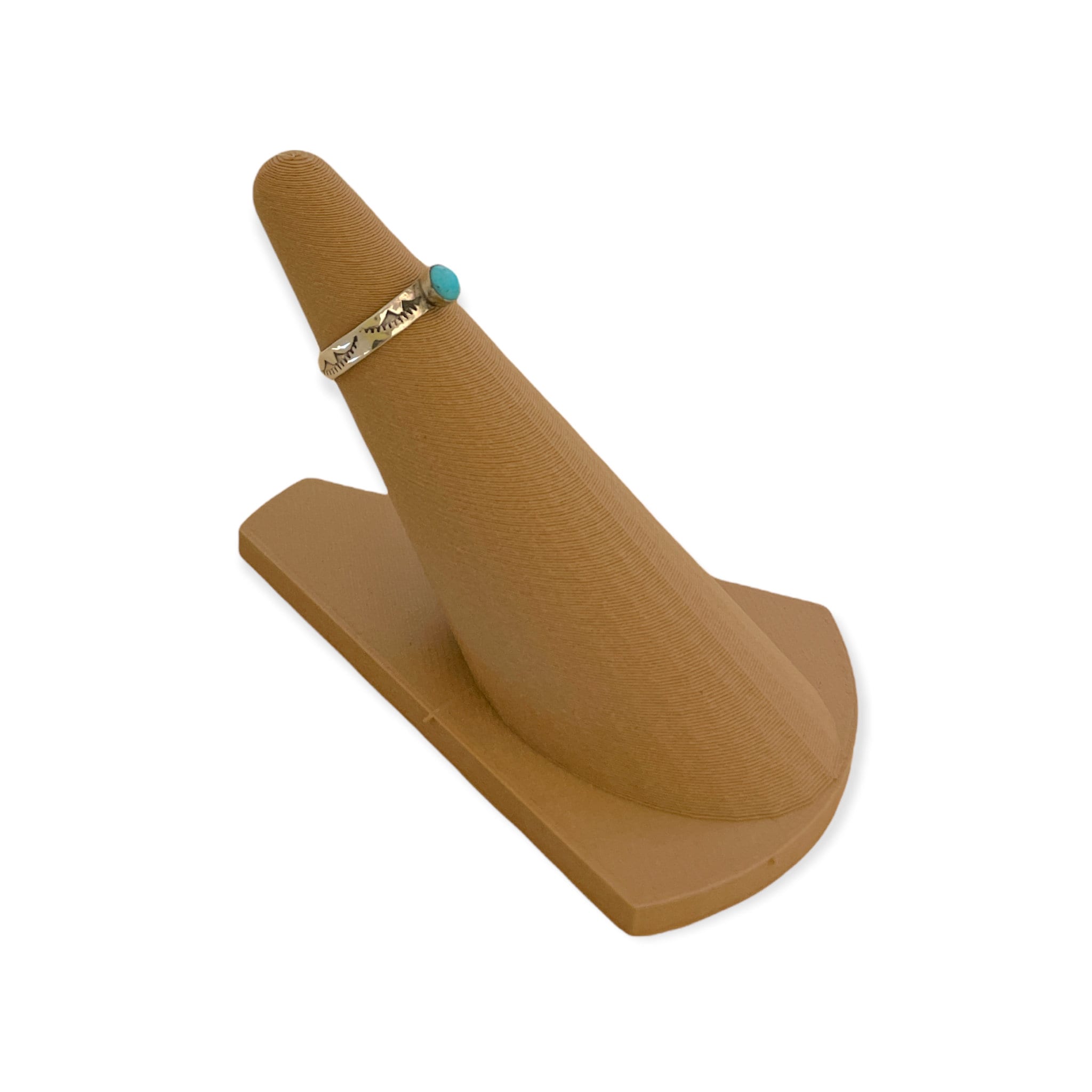 Stamped Sleeping Beauty Turquoise Ring B Size 5/native American/navajo/handmade/reva Goodluck ...