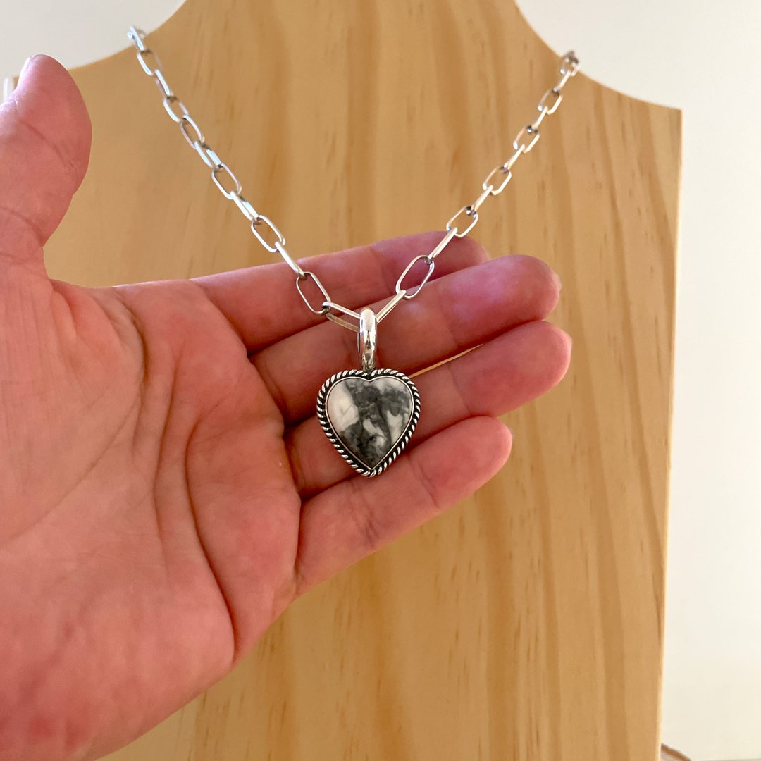 White Buffalo Heart Pendant by Robin Tsosie A/authentic/native American ...