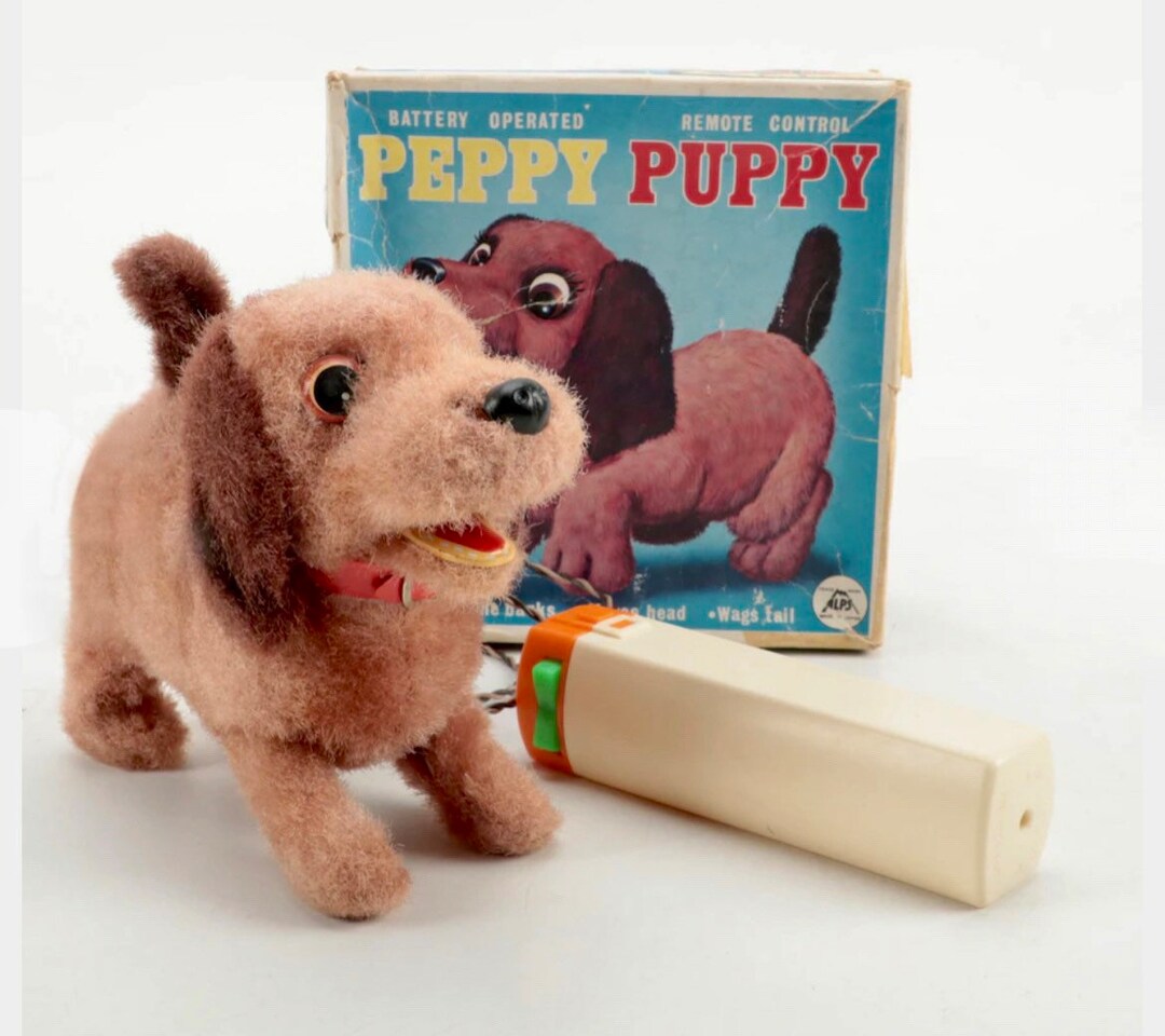 Vintage Peppy Puppy Battery Operated Remote Control Works - Etsy