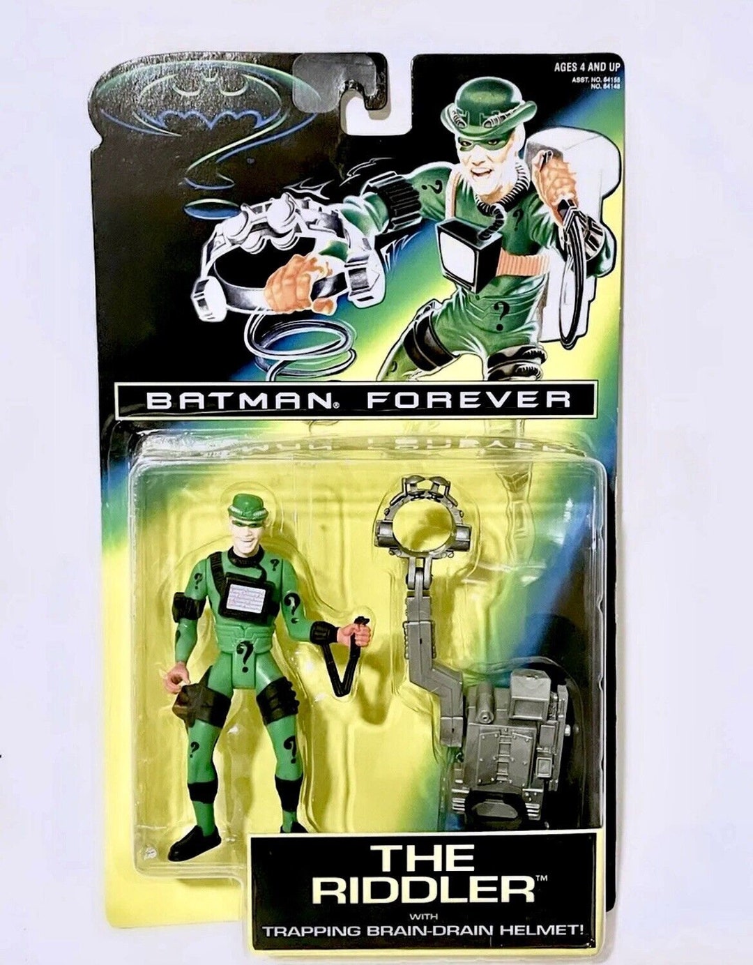 Kenner 1995 Batman Forever the Riddler With Trapping Brain-drain Helmet ...