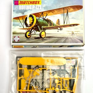1973 Matchbox 1:72 Scale boeing P-12e Model Kit PK-3 Military Aircraft ...