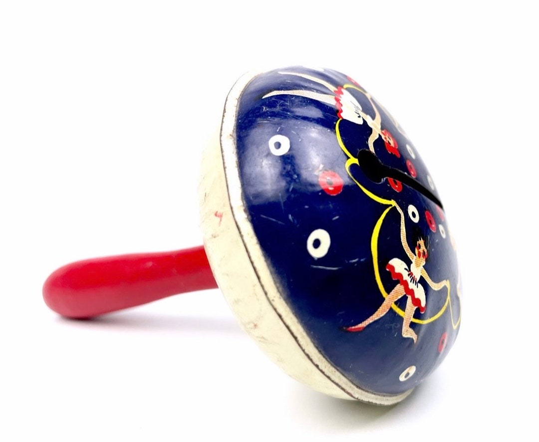 Antique Tin Litho & Wooden Rattle Noisemaker | Kirchhoff | USA - Etsy