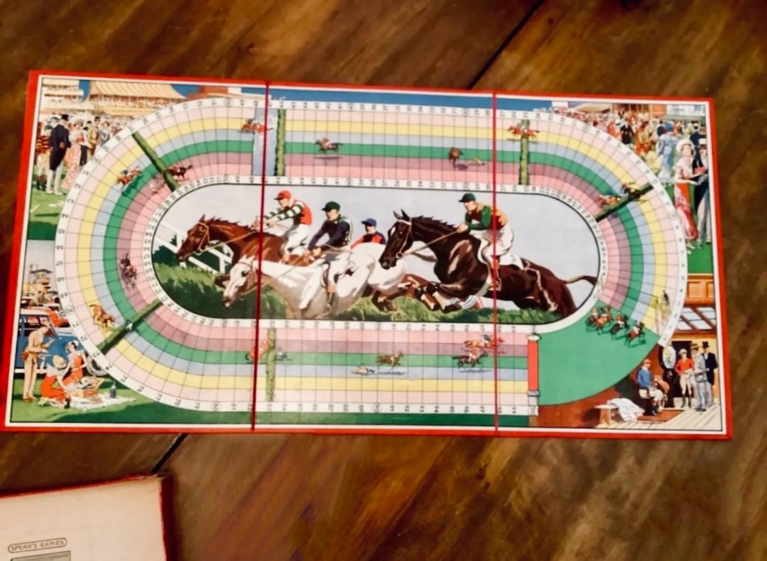 Antique STEEPLE CHASE Complete Set SPEARS Games Horse Race Game - Etsy