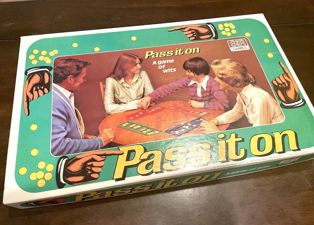 1978 “pass It On” Vintge Board Game - A Game of Wits - Selchow ...
