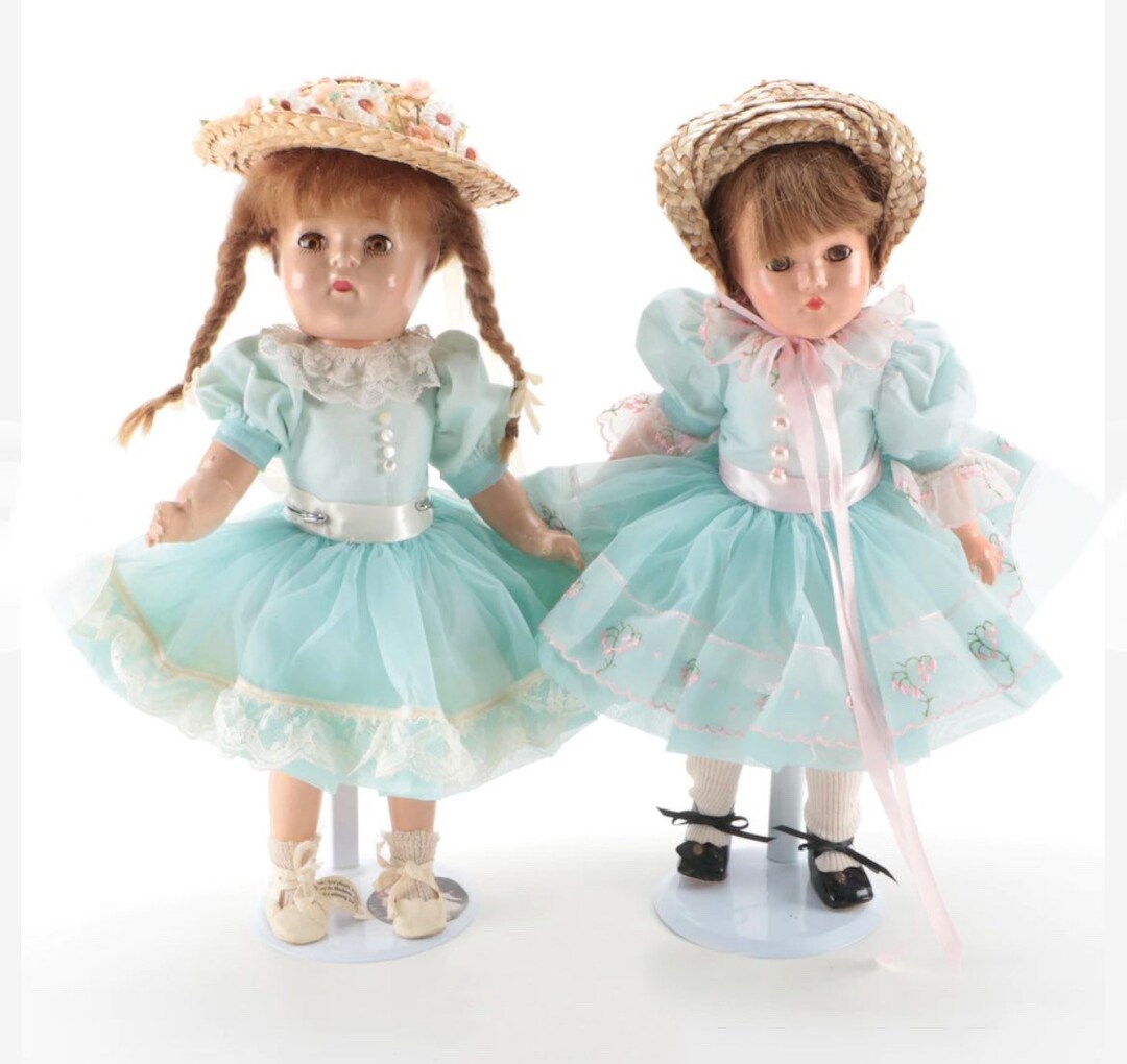 Antique Effanbee Doll Anne Shirley & Friend | Composition 17” | 2/set ...